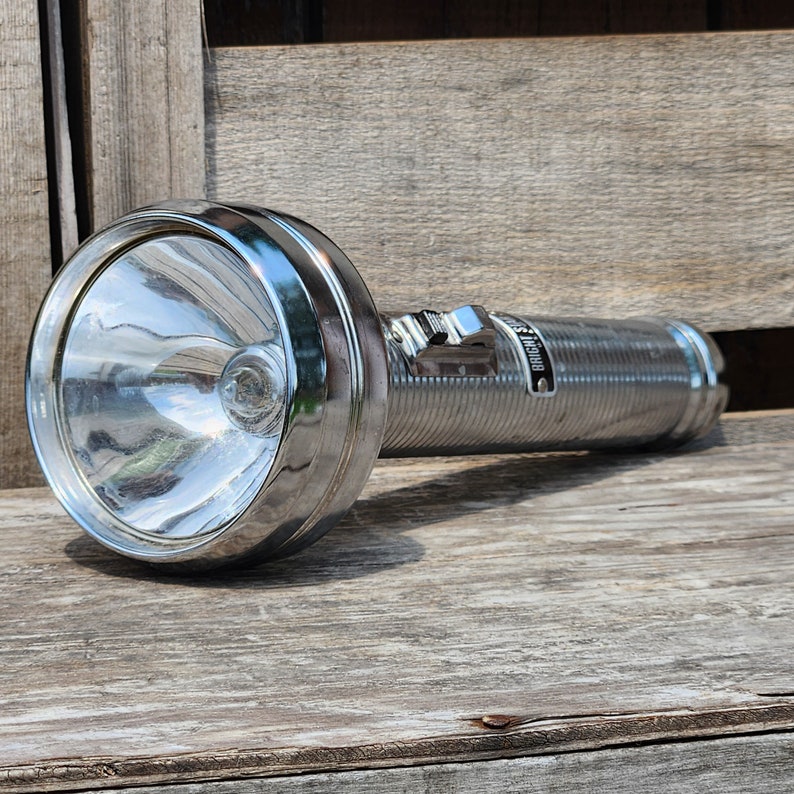 Flashlight, Bright Star, Silver Coloured, Made in USA, Vintage - Etsy