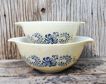 Vintage Pyrex Homestead Cinderella Nesting Mixing Bowl Set of 4 - Pyrex ...