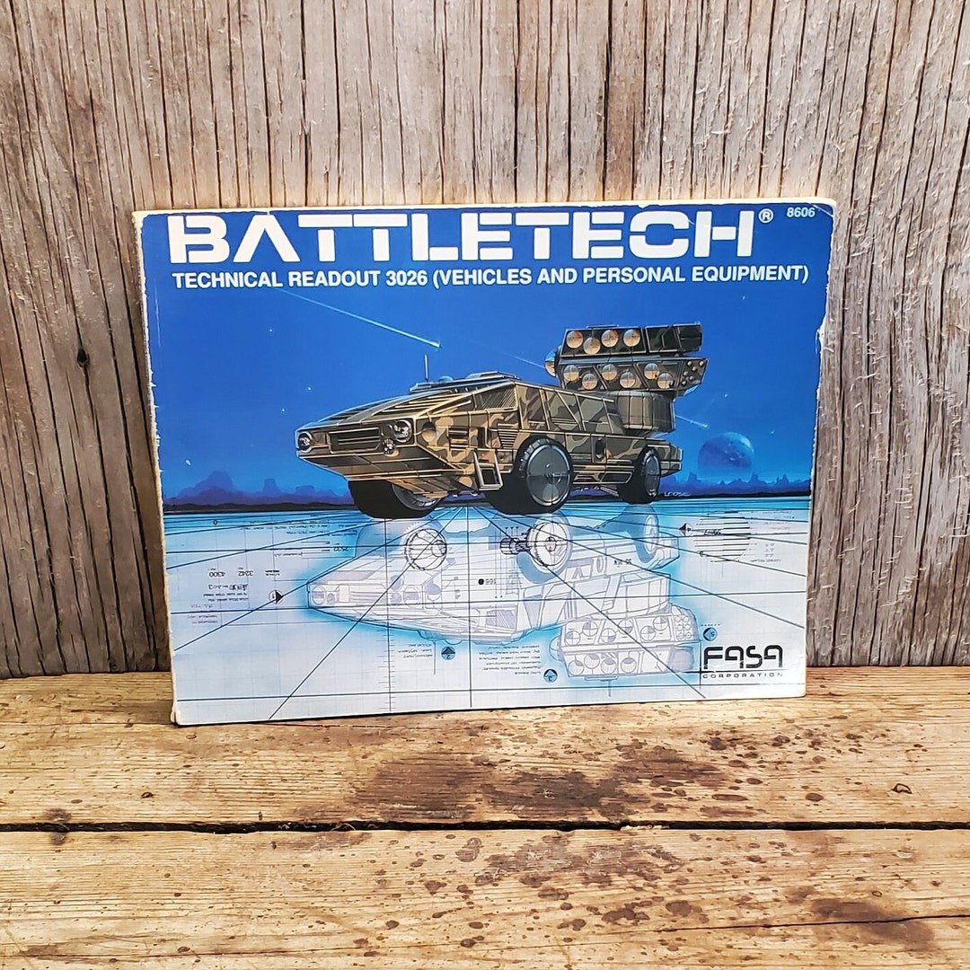 Book, 'technical Readout 3026: Vehicles and Personal Equipment', Battletech, Mechwarrior, 1992 ...