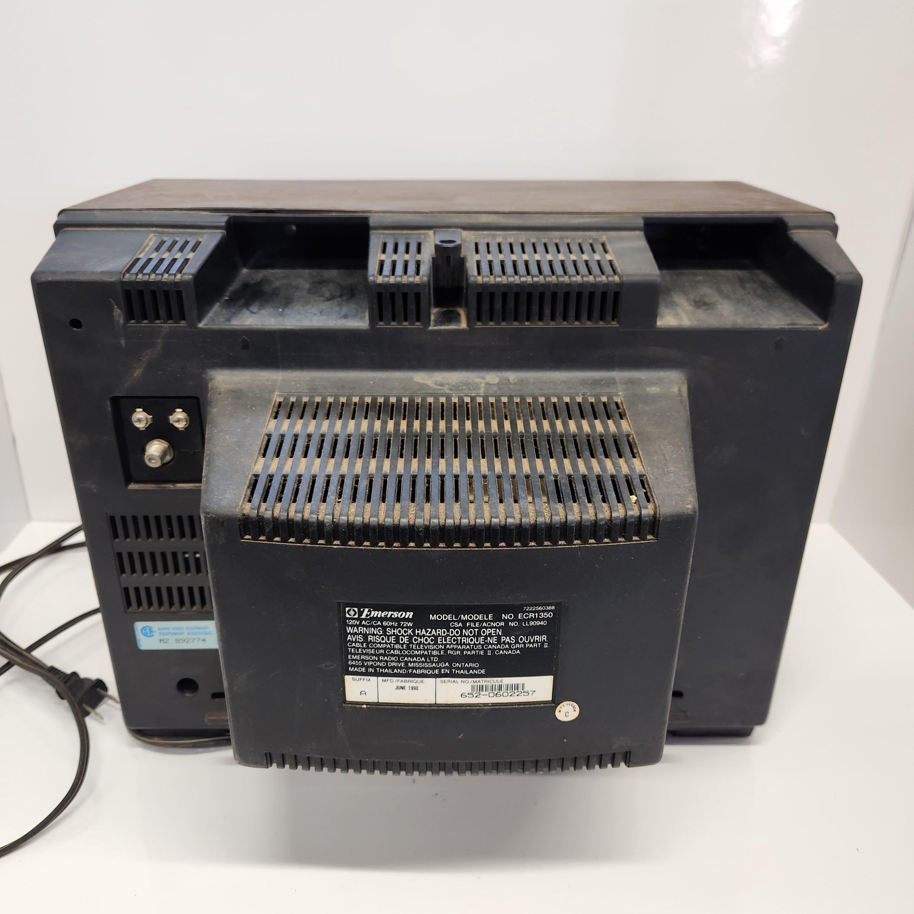 Television, Emerson ECR 1350, CRT TV, 1990, Vintage - Etsy