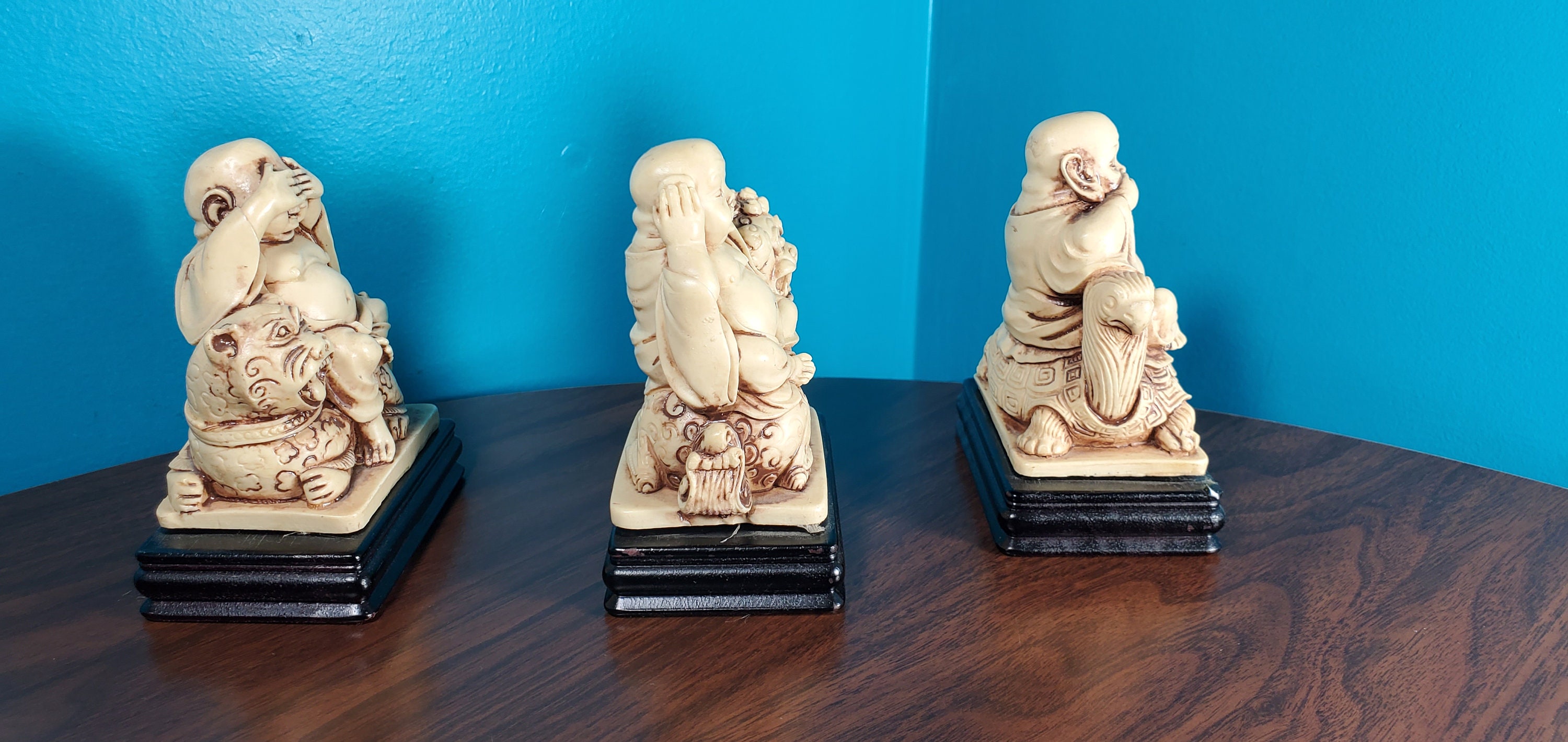Vintage Budda Statues See, Hear, Speak No Evil - Etsy