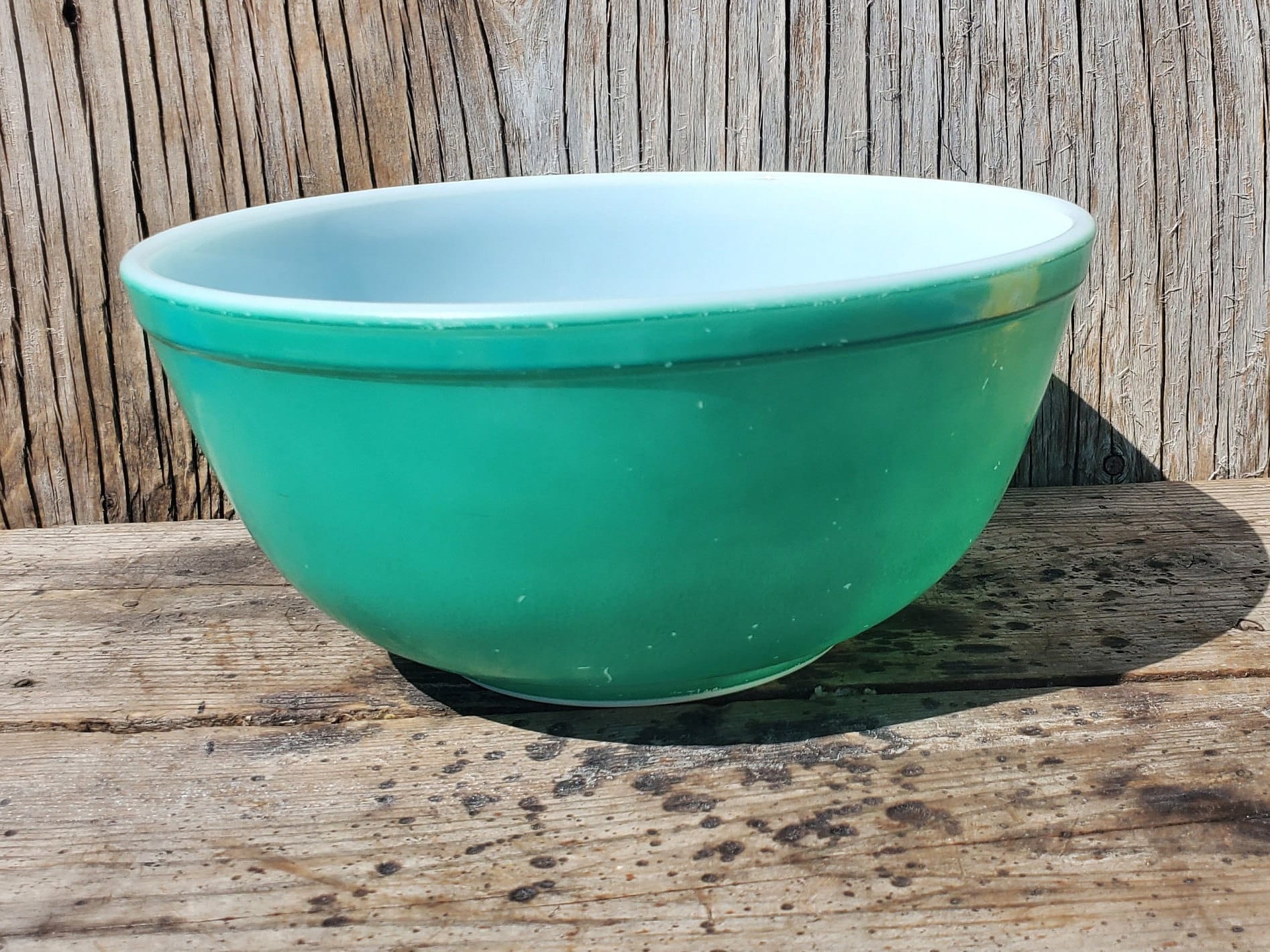 Pyrex Mixing Bowls, Set of 2, Opaque Blue, Aqua Turquoise, Vintage ...
