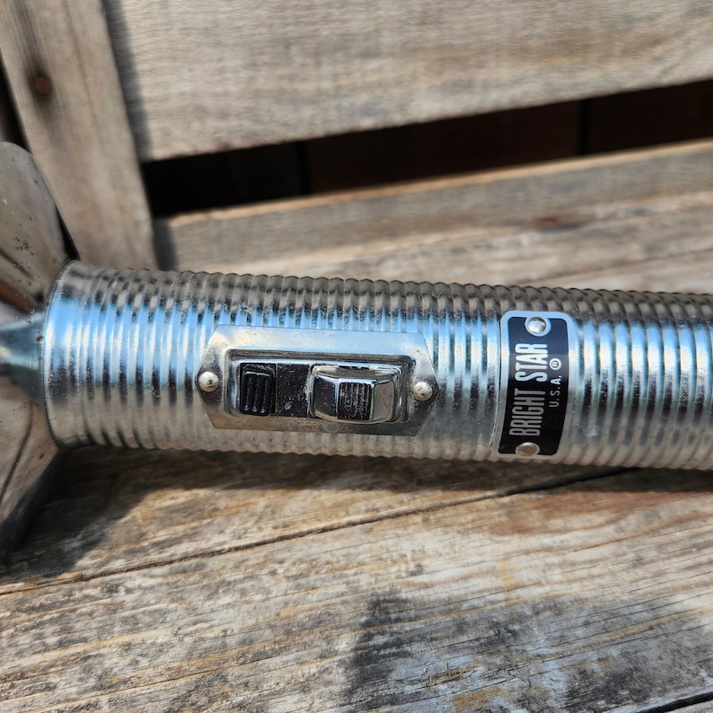 Flashlight, Bright Star, Silver Coloured, Made in USA, Vintage - Etsy