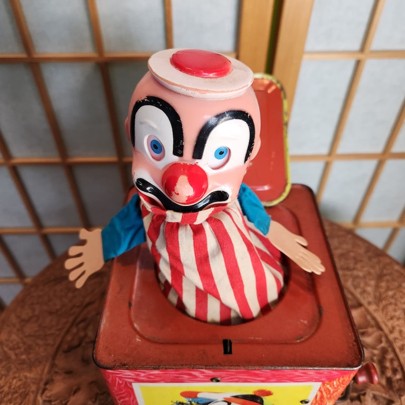 Jack-in-the-box, Matty Mattel, Clown, Jester, Random Pop-up Mechinism ...