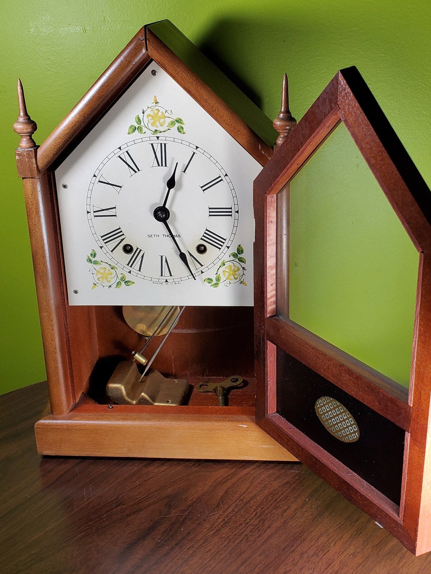 Antique, Seth Thomas, Sharon 7-W, Steeple Pendulum Wind Mantel Clock - Etsy