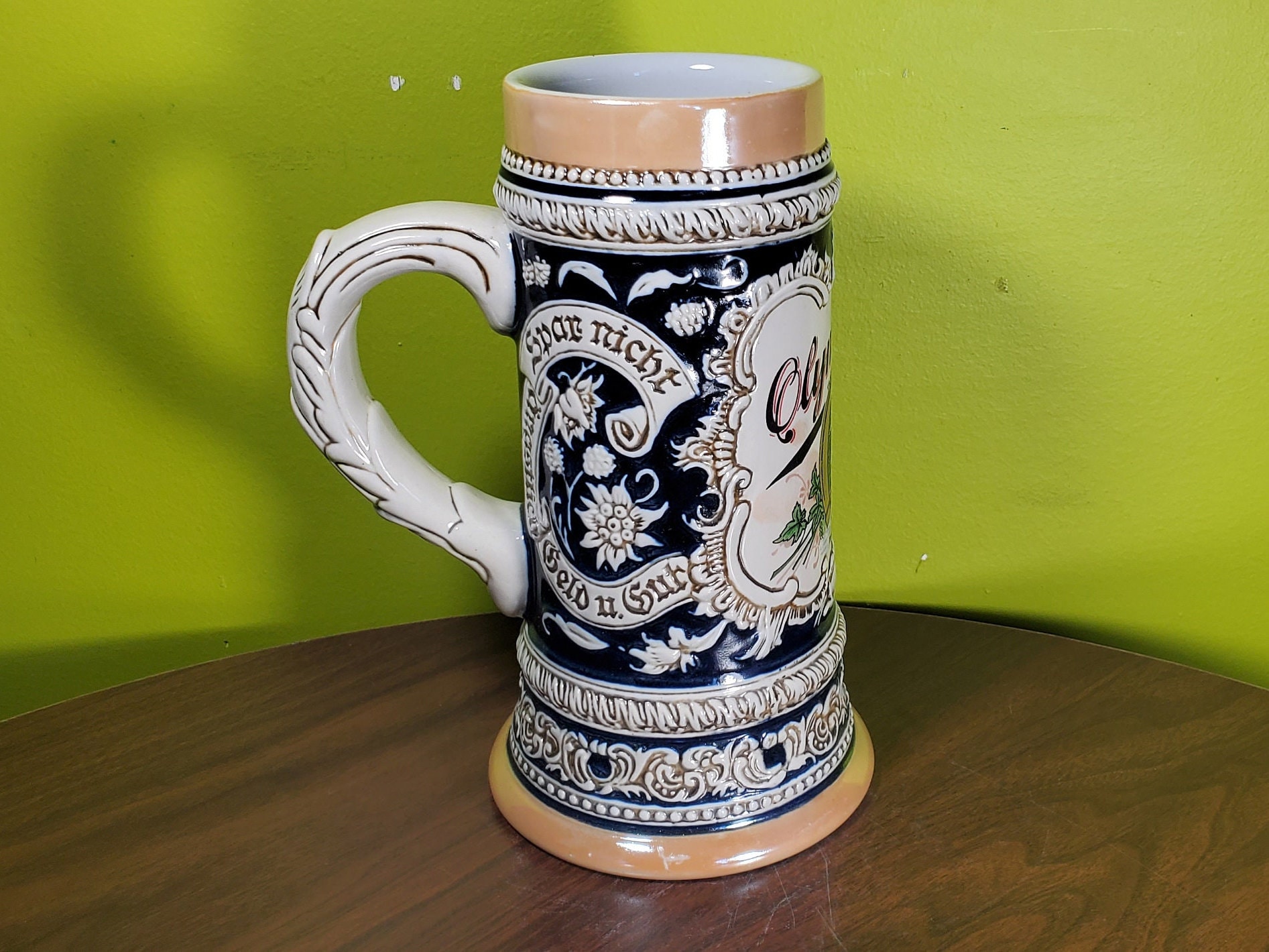Vintage Ceramic German-style Beer Stein-mug 'olympia Brewery' 2 - Etsy