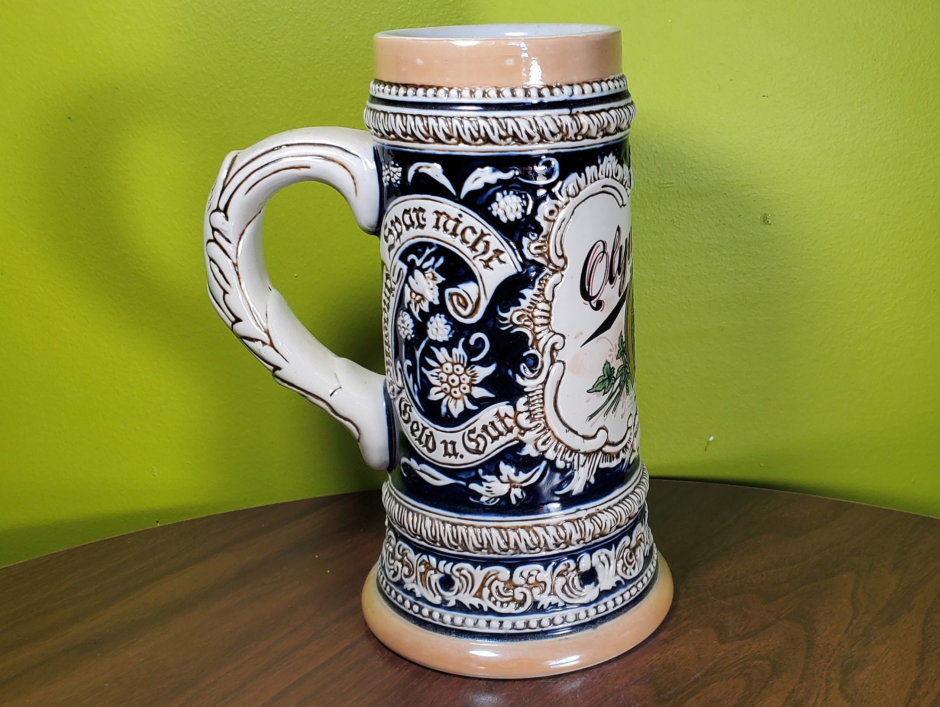 Vintage Ceramic German-style Beer Stein-mug 'olympia Brewery' - Etsy