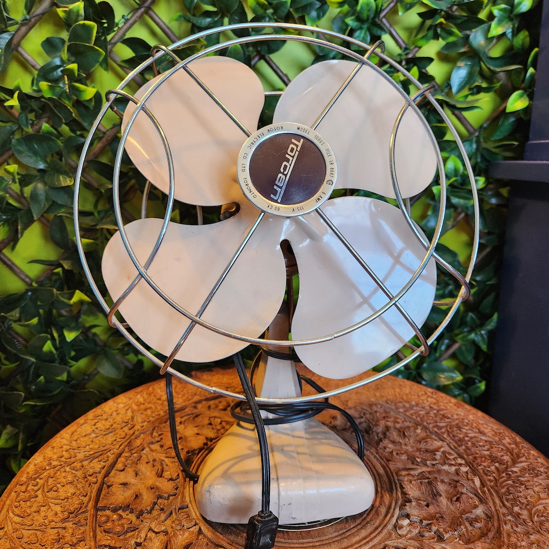 Desk Fan, Model 1066S, Electric Occilating, Torcan, Rotor Electric Co ...