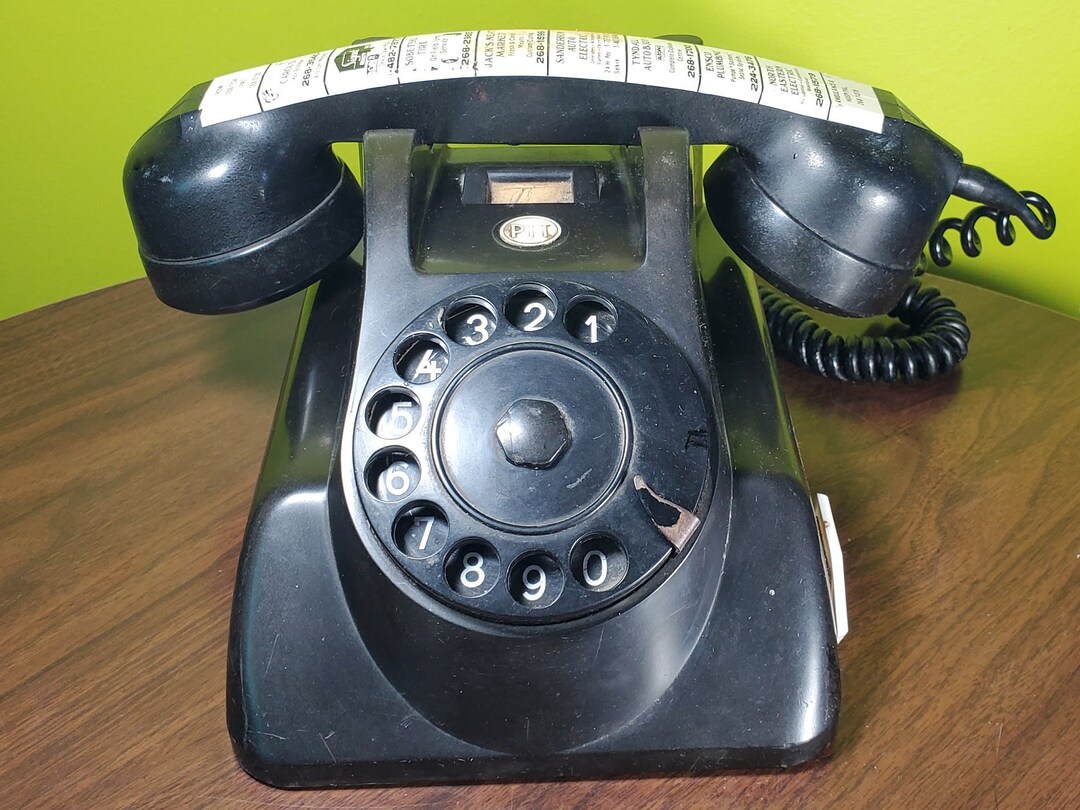 Vintage Rotary Telephone Made by Heemaf(netherlands) 1950's, Black - Etsy