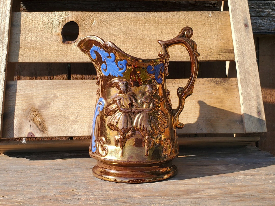 Pitcher, Wade Pottery, Copper Luster, Milk Jug, Antique - Etsy