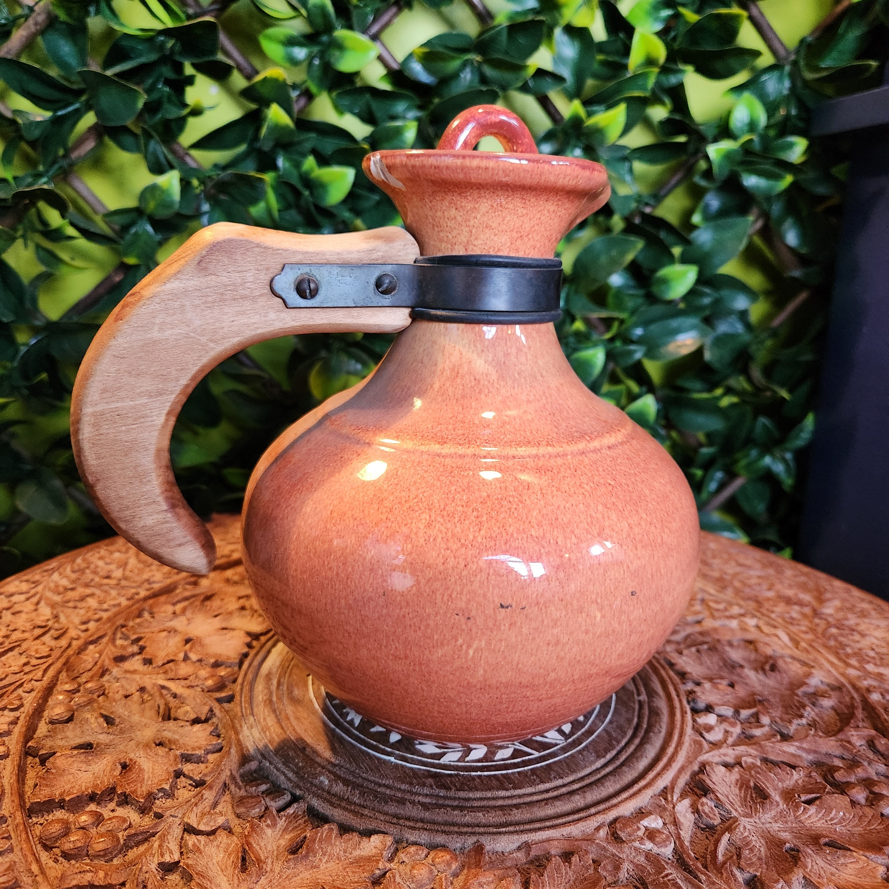 Carafe, Cladding Mcbean, El Patio Pottery, Wooden Handle, California ...