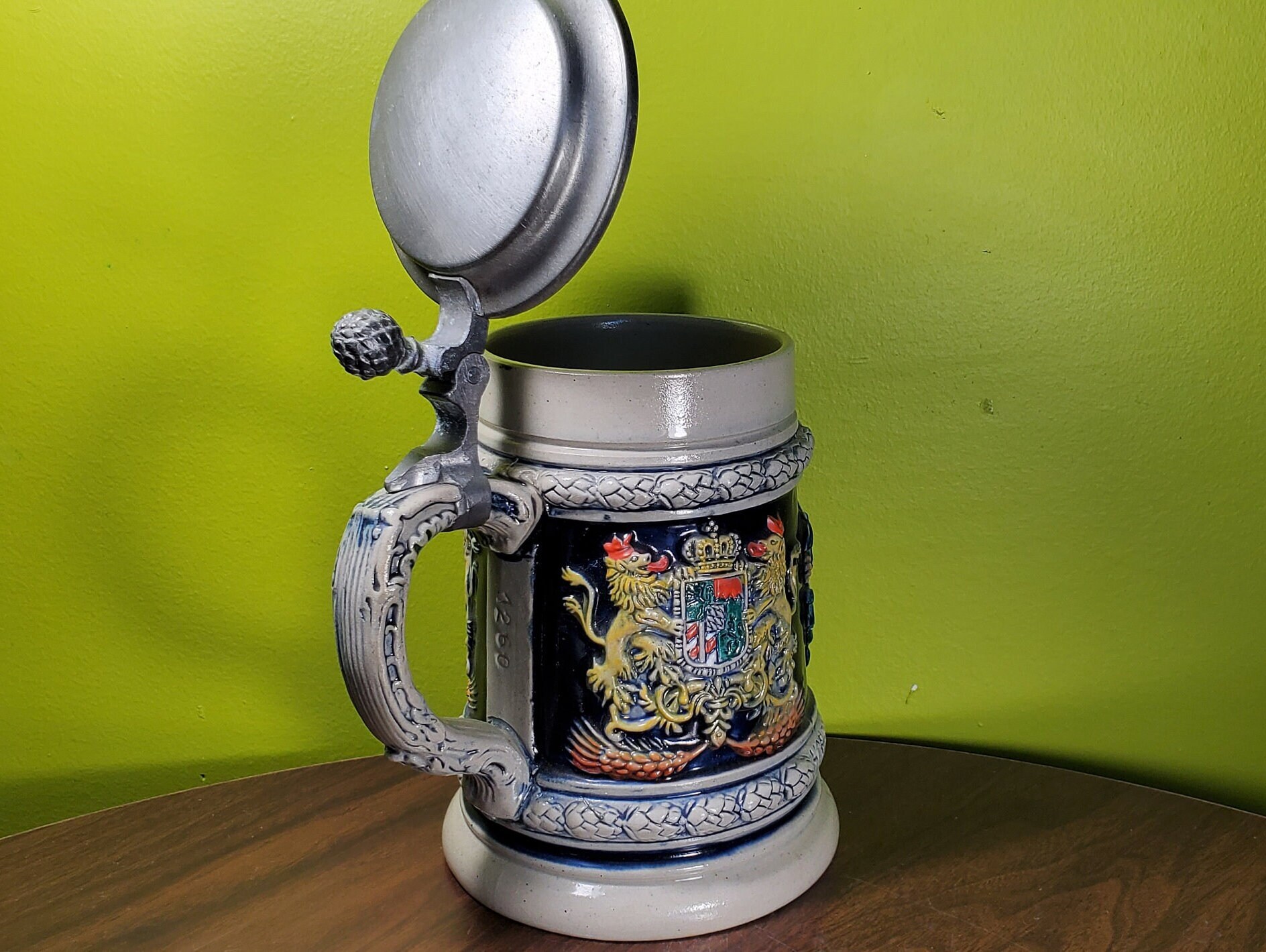 Vintage Ceramic German Beer Stein - 'hops and Malts ' - Etsy