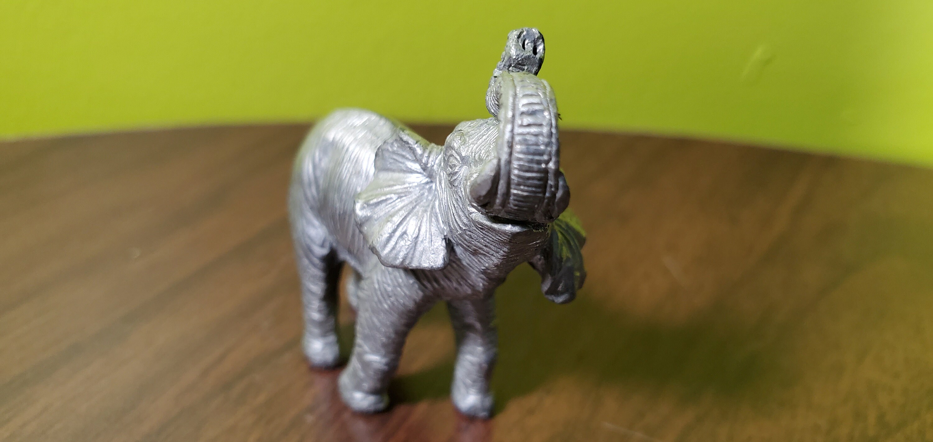 Vintage Detailed Pewter Elephant Figurine - Etsy