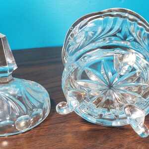 Vintage Crystal Pinwheel Candy Jar, Sugar Bowl, Makeup Container, Mid ...