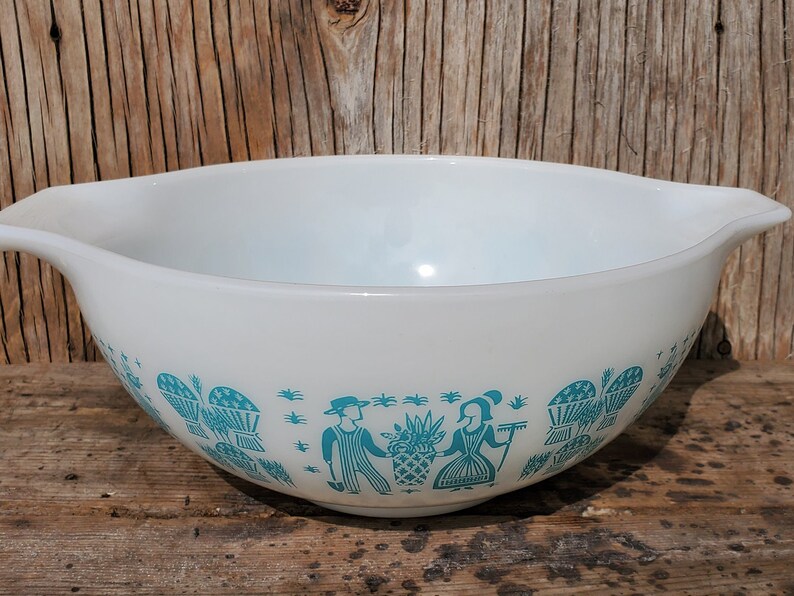 Pyrex Cinderella Bowls, Set of 3, Amish Butterprint, Nesting, Blue ...