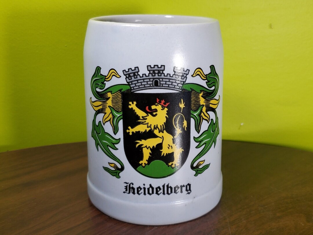 Vintage Ceramic German-style Beer Stein-mug - 'heidelberg Coat-of-arms ...