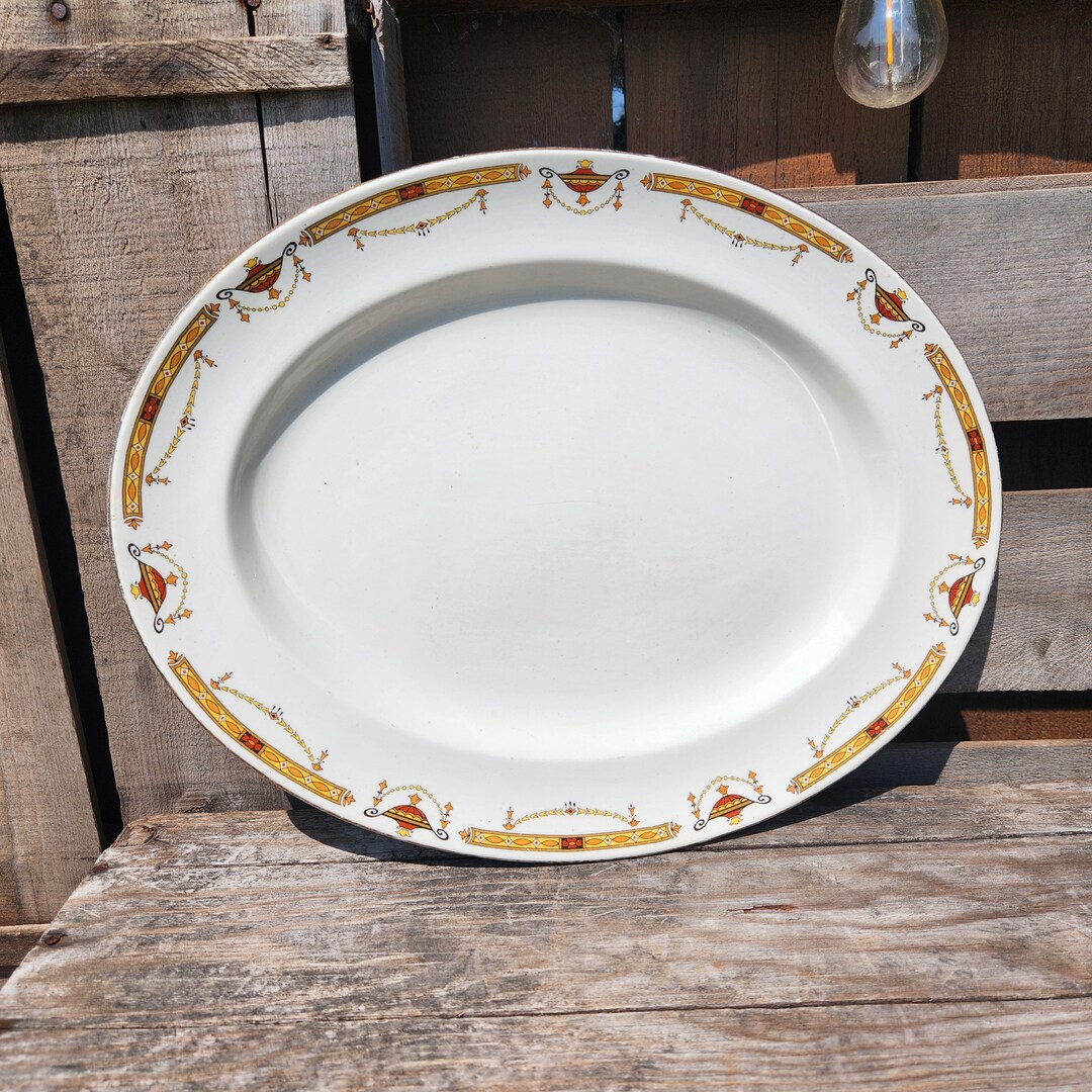 Platter, Sampson Bridgwood & Sons, Anchor Pottery Surrey, Made in ...