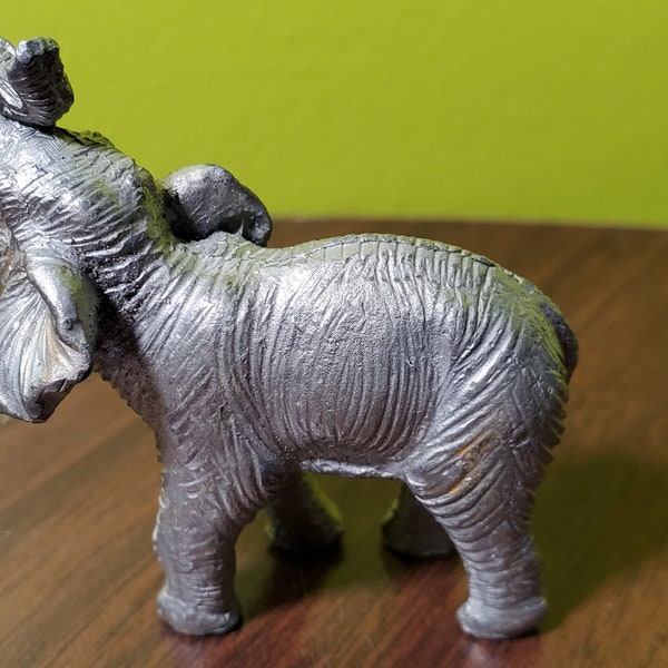 Miniature Pewter Elephant - Etsy