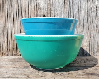 Vintage Pyrex Robin Egg Turquoise Blue 403 2.5 Quart Mixing Bowl Retro ...