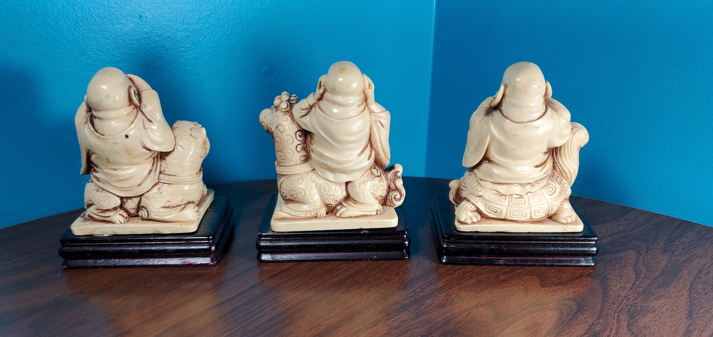 Vintage Budda Statues See, Hear, Speak No Evil - Etsy