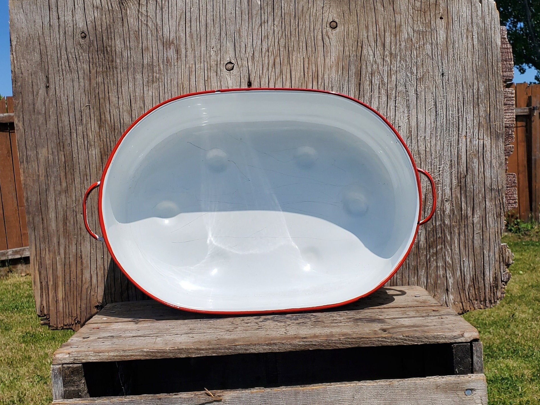 Enamelware Roaster, Antique Turkey Pot, Enamel Dutch Oven, 1930s ...