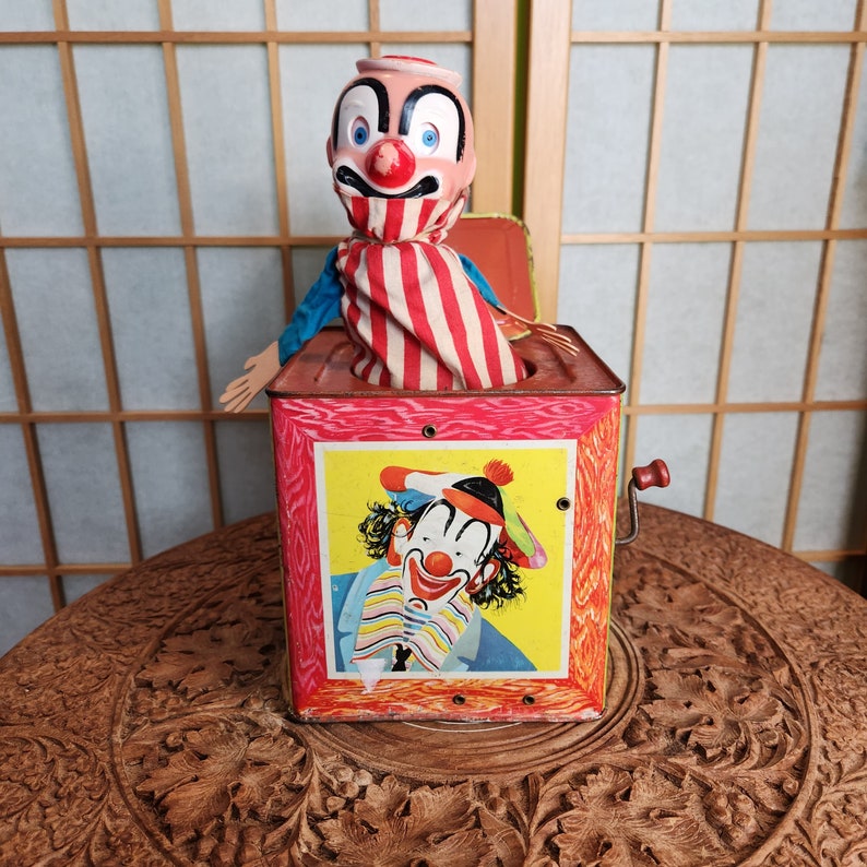 Jack-in-the-box, Matty Mattel, Clown, Jester, Random Pop-up Mechinism ...