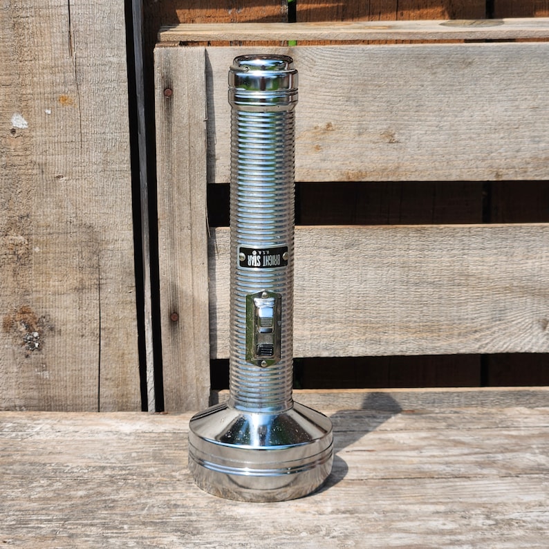 Flashlight, Bright Star, Silver Coloured, Made in USA, Vintage - Etsy