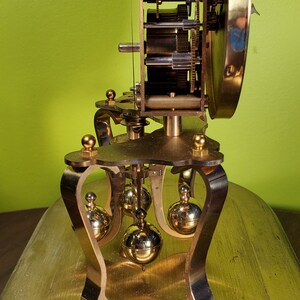 Vintage Kundo German Anniversary Pendulum Table Clock, W/ Glass Dome - Etsy