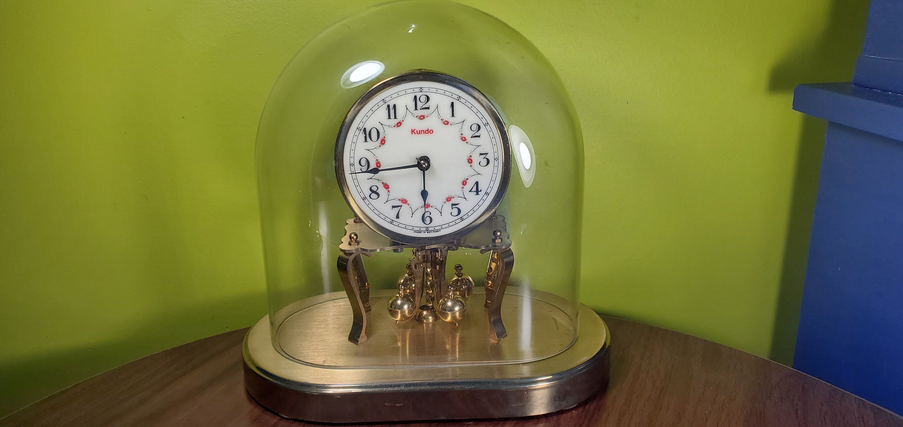 Vintage Kundo Anniversary Battery Pendulum Table Clock - Etsy