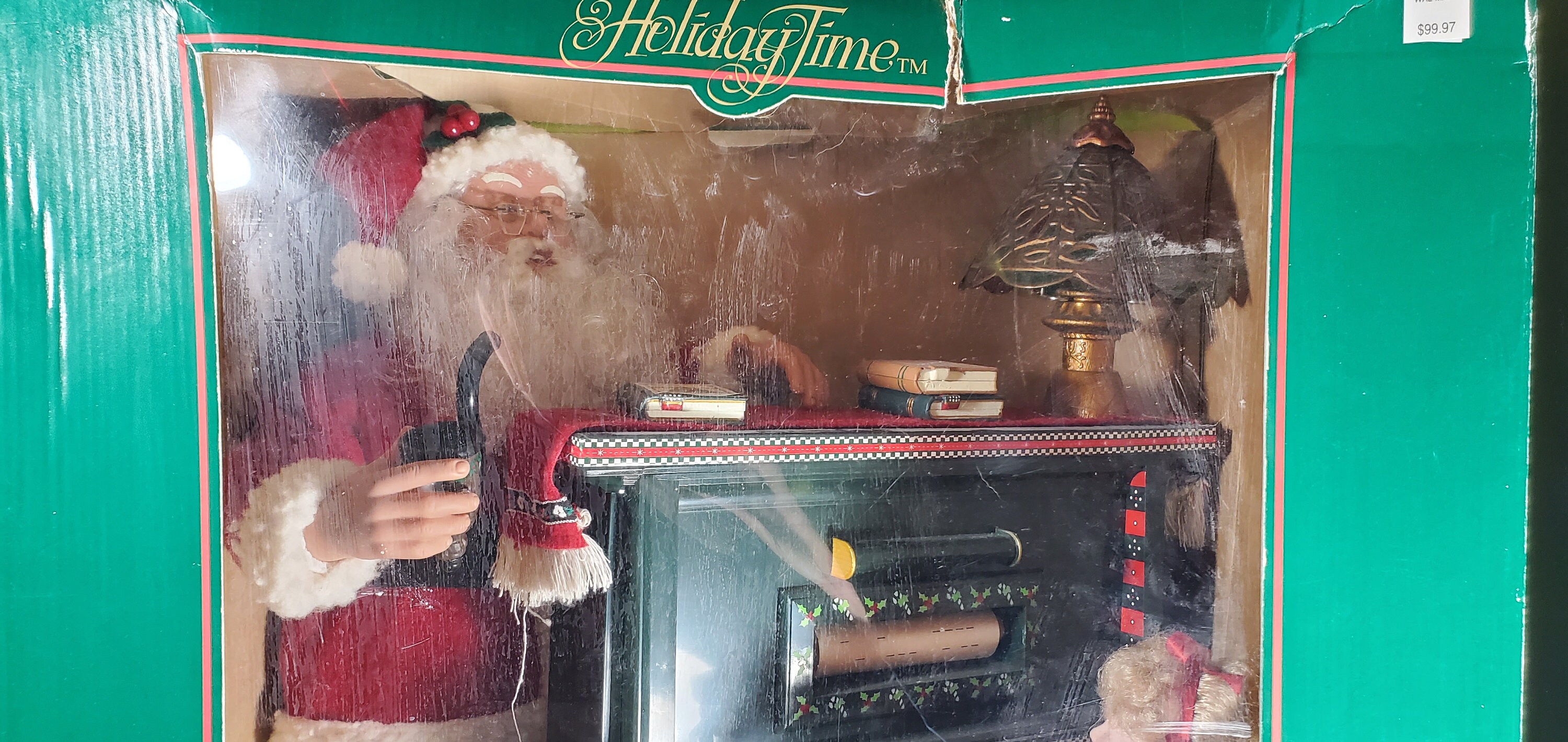 Vintage Santa Claus Animated Storyteller Decoration, W/ Cassete Player ...