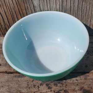 Pyrex Mixing Bowls, Set of 2, Opaque Blue, Aqua Turquoise, Vintage ...