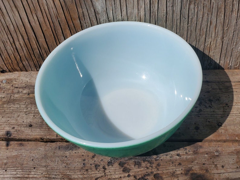 Pyrex Mixing Bowls, Set of 2, Opaque Blue, Aqua Turquoise, Vintage ...