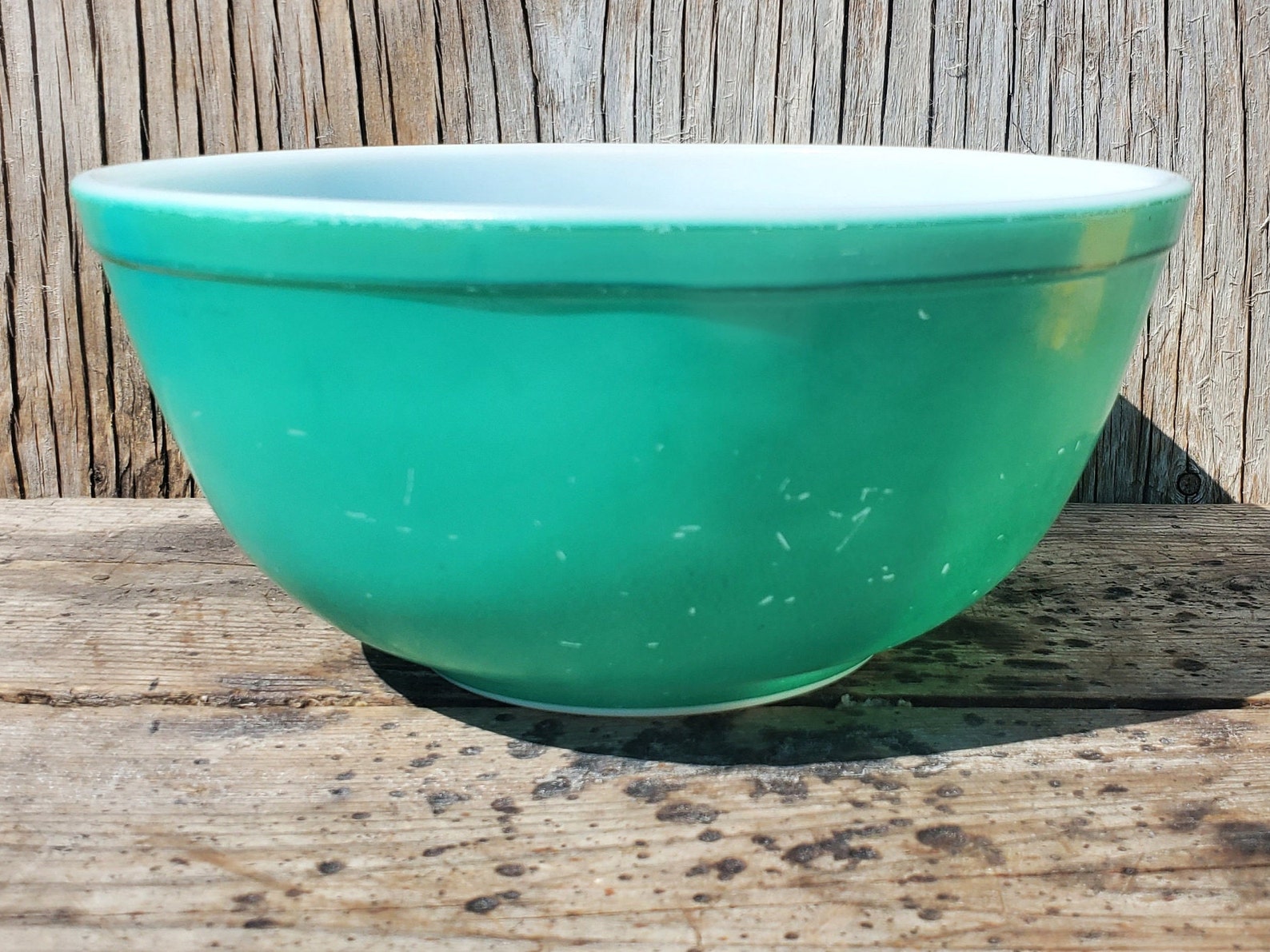 Pyrex Mixing Bowls, Set of 2, Opaque Blue, Aqua Turquoise, Vintage ...