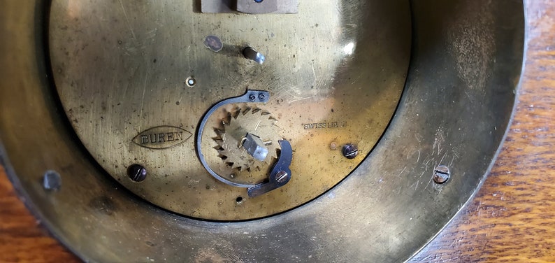 Antique Buren Wooden Mantel Wind Clock W/ Key - Etsy