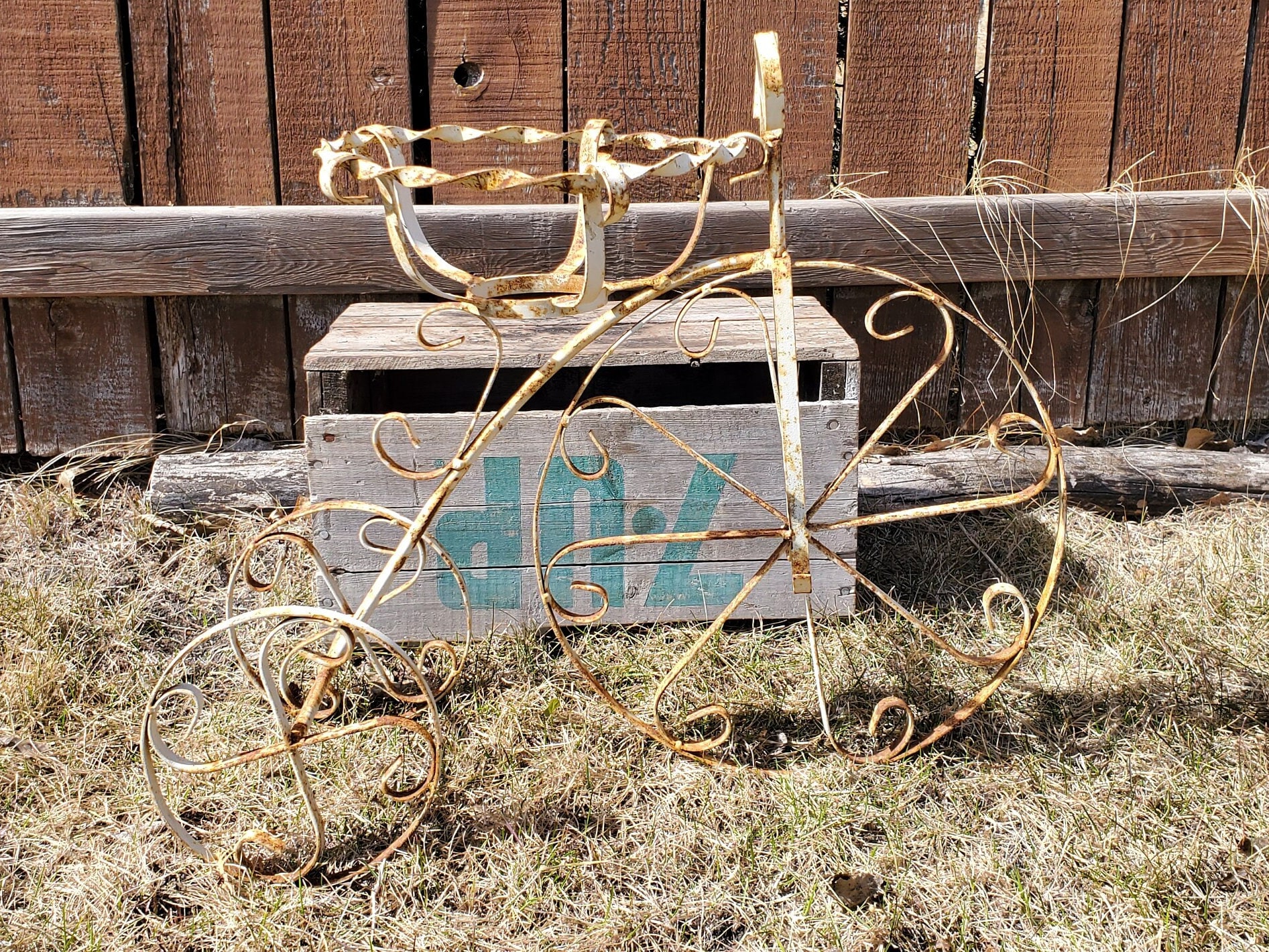 Rustic Bicycle Plant Stand, Wrought Iron, Vintage - Etsy