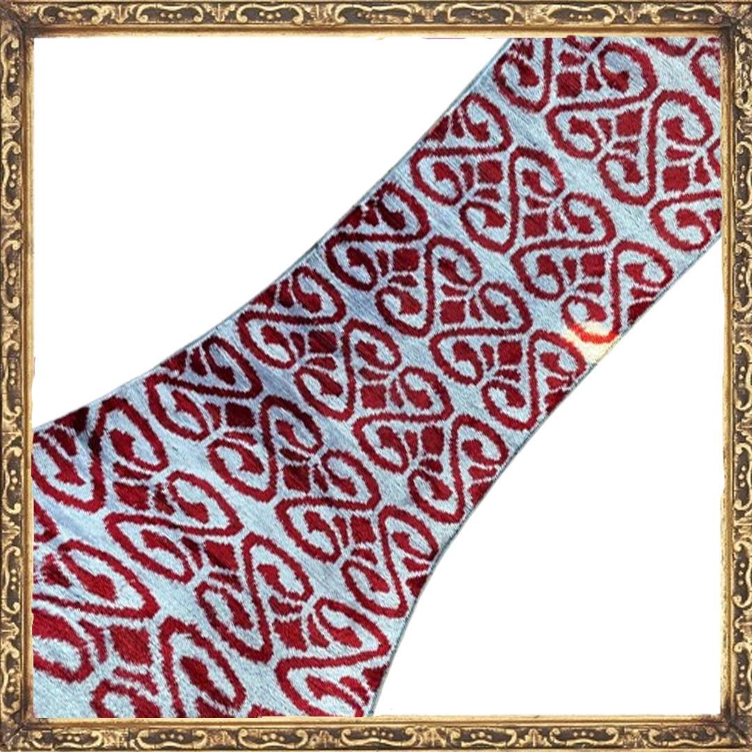 Crimson Scroll Ikat Velvet - Etsy