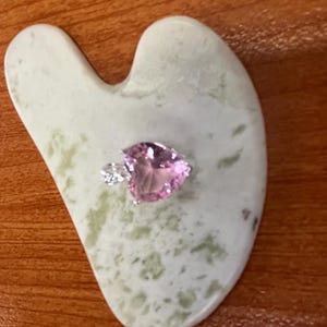 Medium Heart Pink Topaz Necklace, Topaz Heart Pendant With Your Choice ...