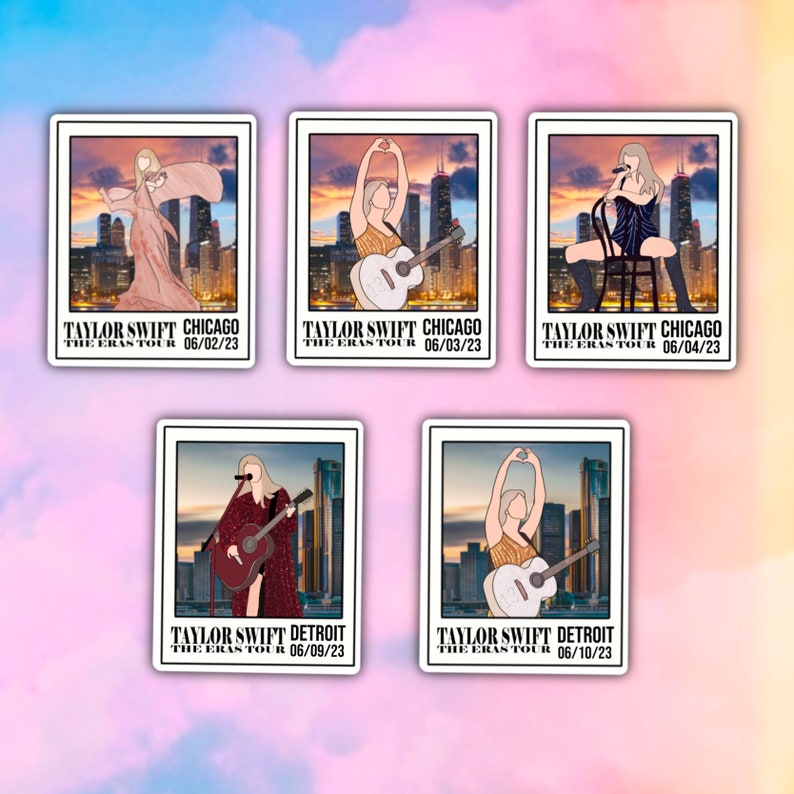 Taylor Sticker Eras Tour Cities Taylors Version Swift - Etsy