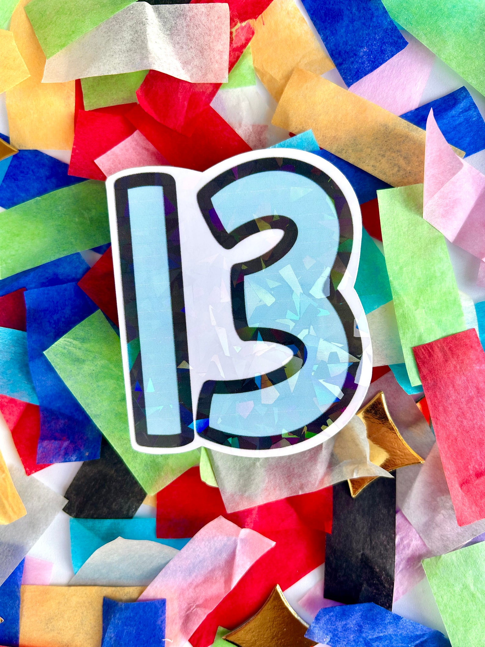 Blue Eras Tour 13 Sticker, Holographic Sticker, Taylor Sticker, Swift ...