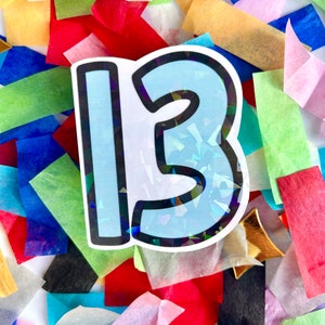 Blue Eras Tour 13 Sticker, Holographic Sticker, Taylor Sticker, Swift ...