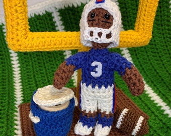Crochet Football Player Pattern as Seen on the Superbowl - Etsy
