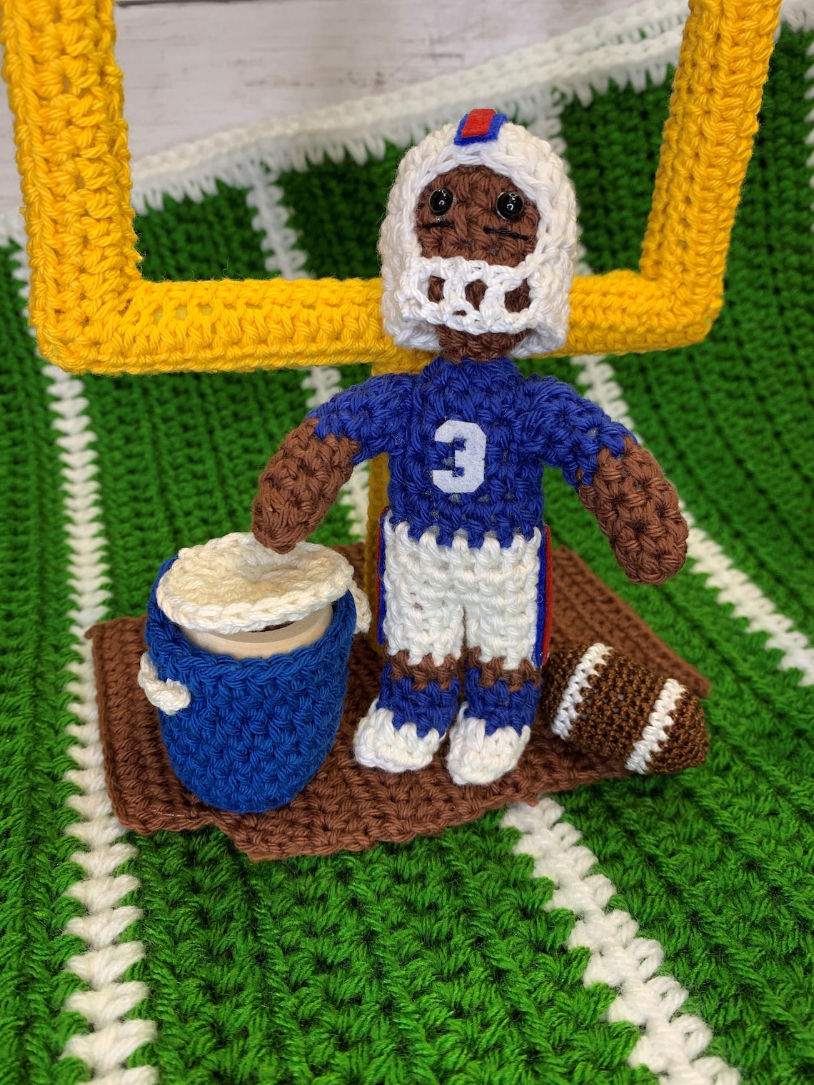 Crochet Football Player Pattern as Seen on the Superbowl Pregrain - Etsy