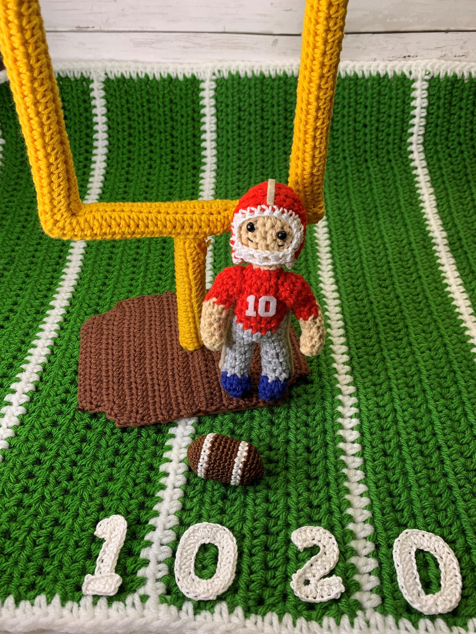 Crochet Football Player Pattern as Seen on the Superbowl Pregrain - Etsy