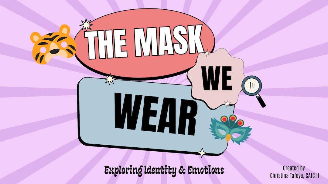 The Mask We Wear – Group Therapy Kit Art Activity With Power Point for ...