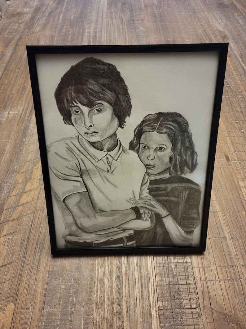 Mike and Eleven Drawing - Stranger Things - 8"x10" - Etsy
