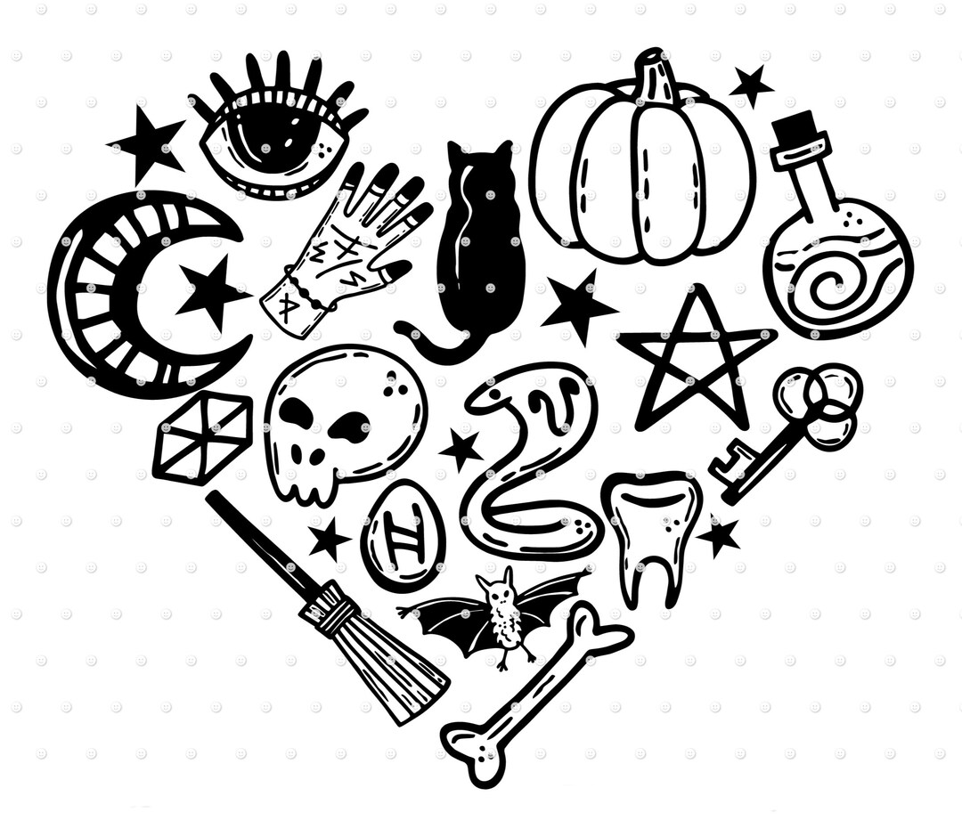 Halloween Heart Love SVG PNG Cut File - Clipart Digital Printable File ...