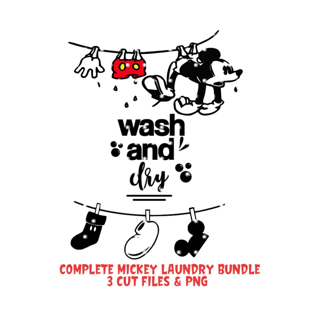 Mickey Mouse Laundry Room SVG PNG, Wash Dry Svg, Laundry Room Sign Svg, Cricut Cut Files - Etsy