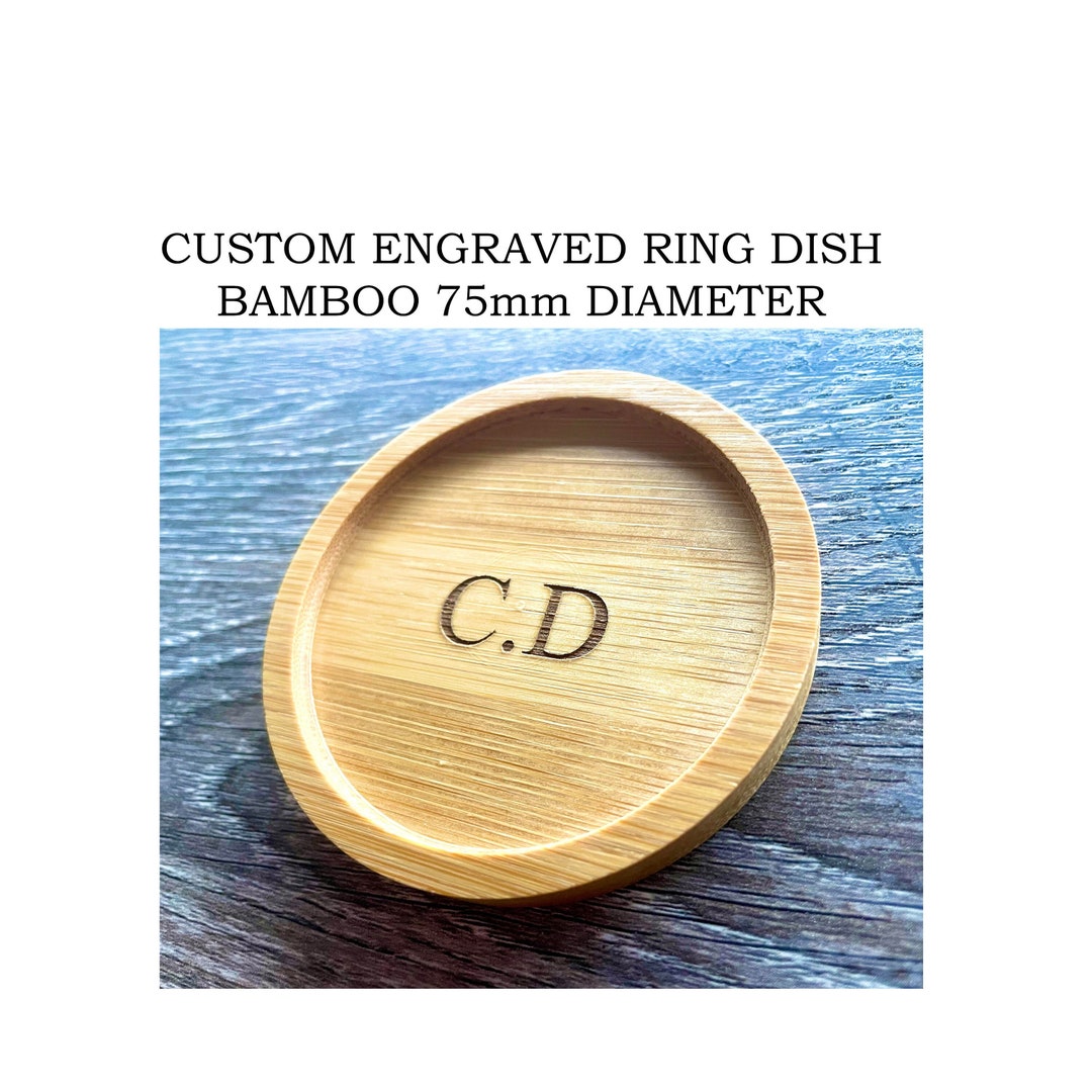 Personalized Wooden Ring Dish | Engagement Ring | Engraved Ring Holder ...