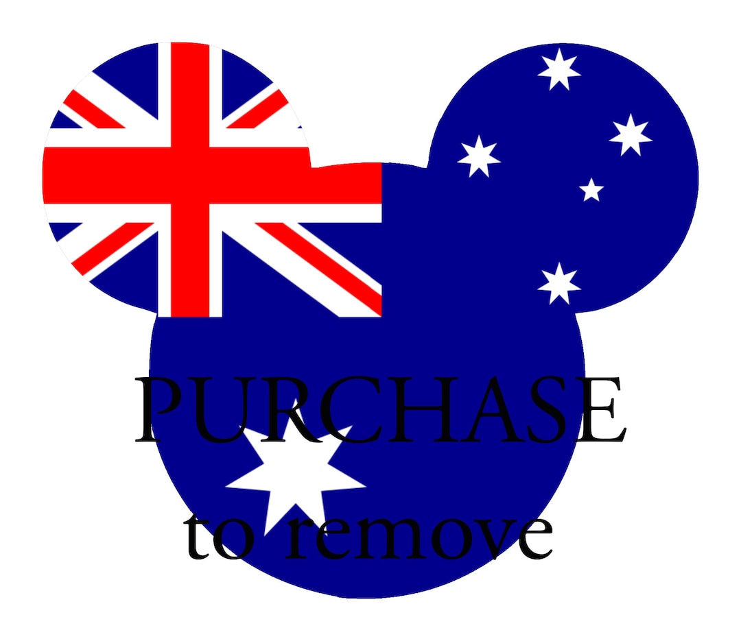 Australian Aussie Flag Mickey Ears SVG PNG JPG Digital File Print ...