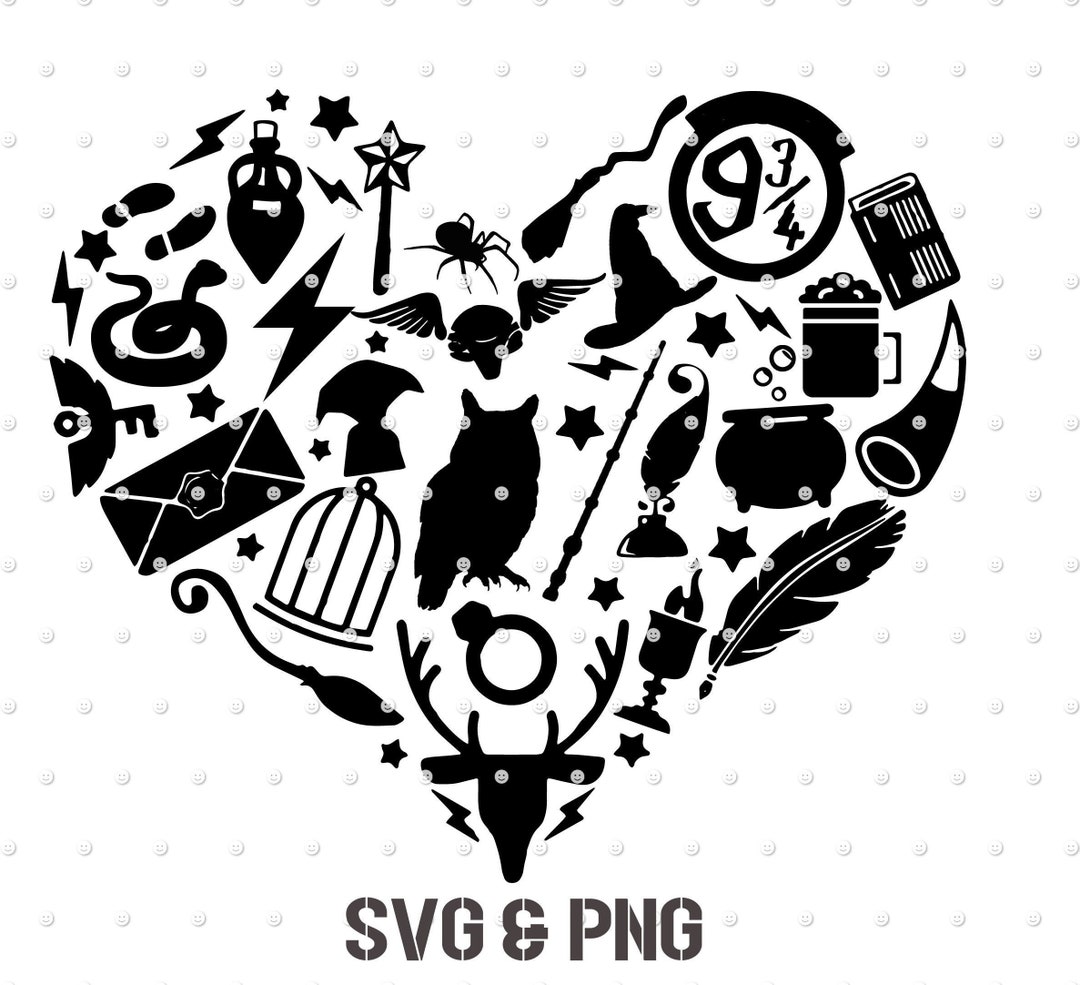 Wizard Love SVG PNG Cut File - Spells Dragons Witch Potions Halloween ...